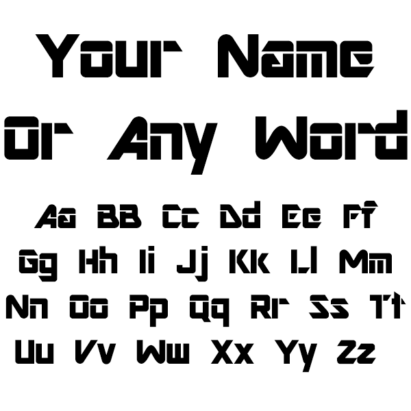 V2 - Personalised Name Vinyl - Font 2 - Fancy Crafts